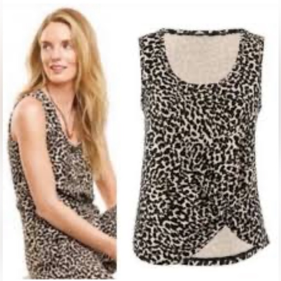 CAbi | Tops | Cabi Leopard Print Knotty Hem Sleeveless Style 5759 Tank ...
